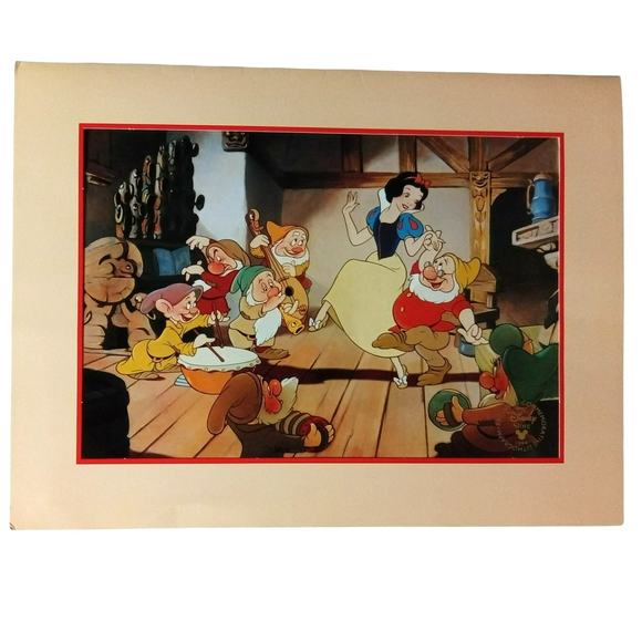 Disney | Art | Walt Disney Snow White Dancing With The 7 Dwarfs ...